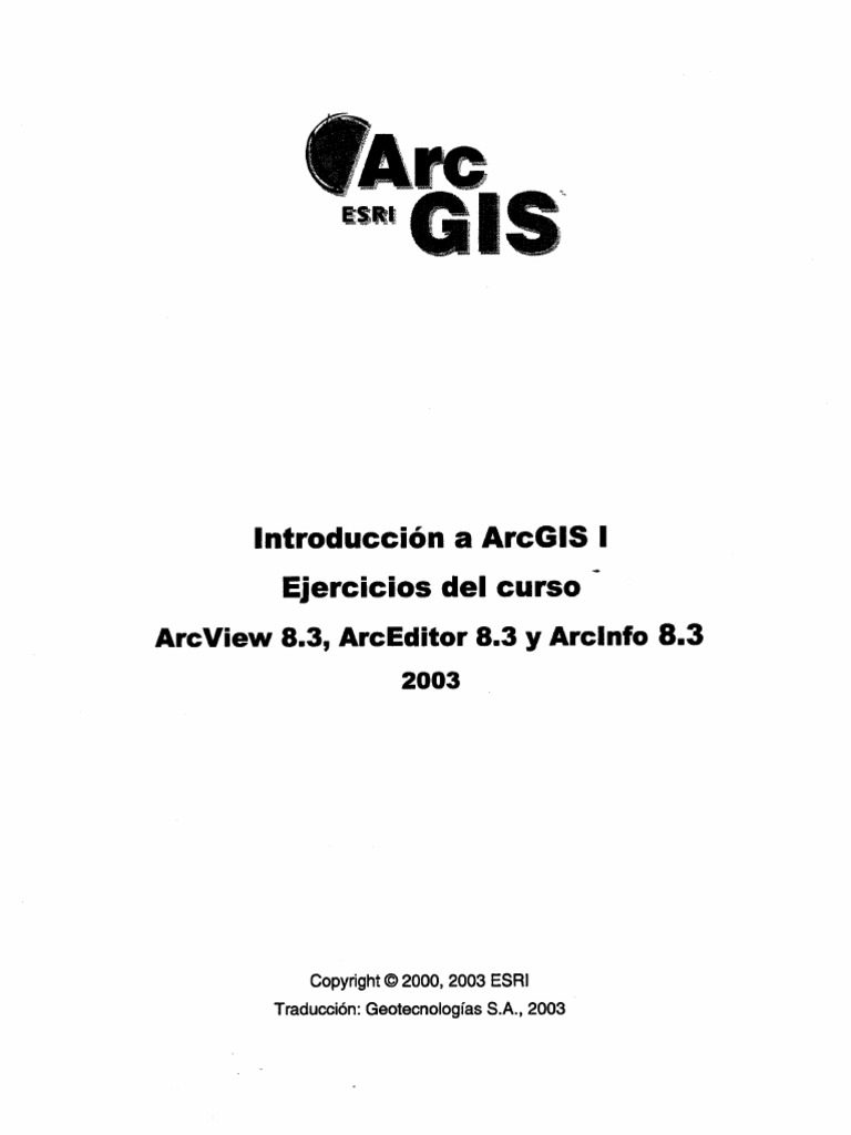 Manual de Practica de ArcGIS 8.3 Nivel I | PDF