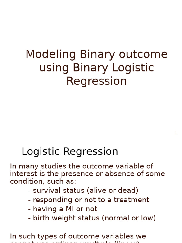 Logistic Regression Analysis | PDF | Logistic Regression | Regression Analysis