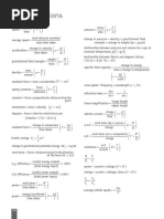 O Level Physics Formula Sheet | PDF | International System Of Units | Force