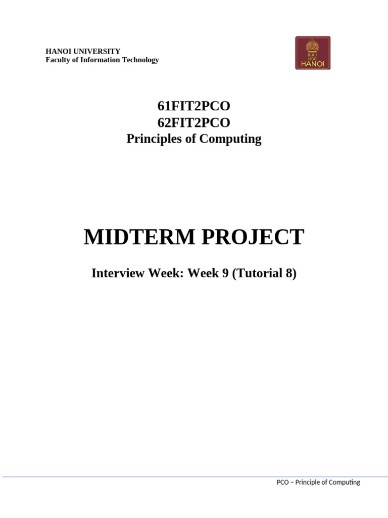 (PCO Fall 2024) Midterm Assignment Requirement and Criteria | PDF | Html | Page Layout