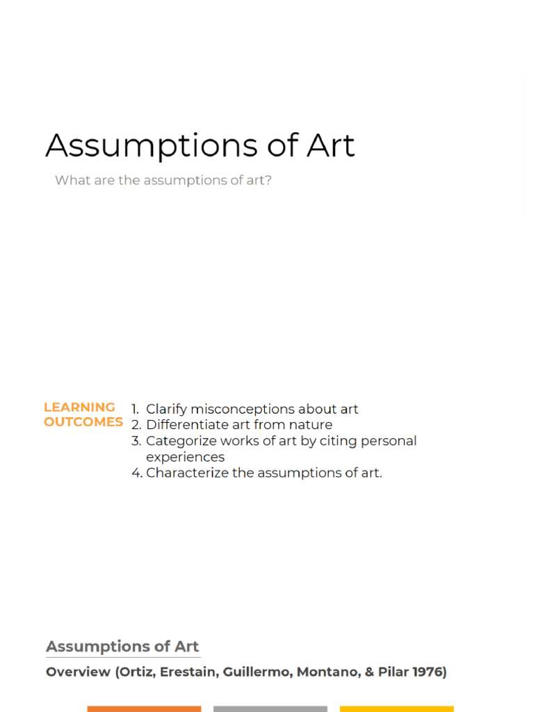 Assumptions of Art | PDF