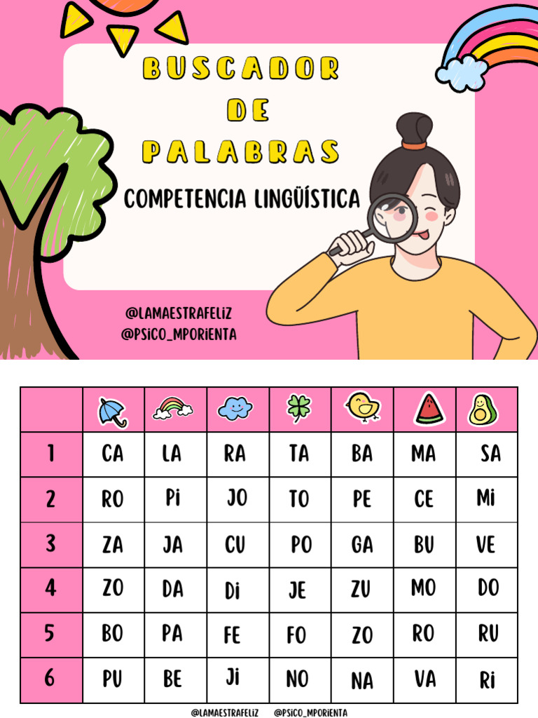 Busca y Crea Palabras | PDF