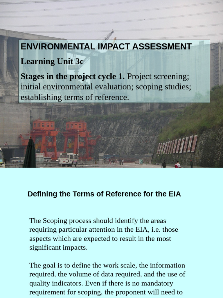 SPG8013 - Learning Unit 3C | PDF | Environmental Impact Assessment