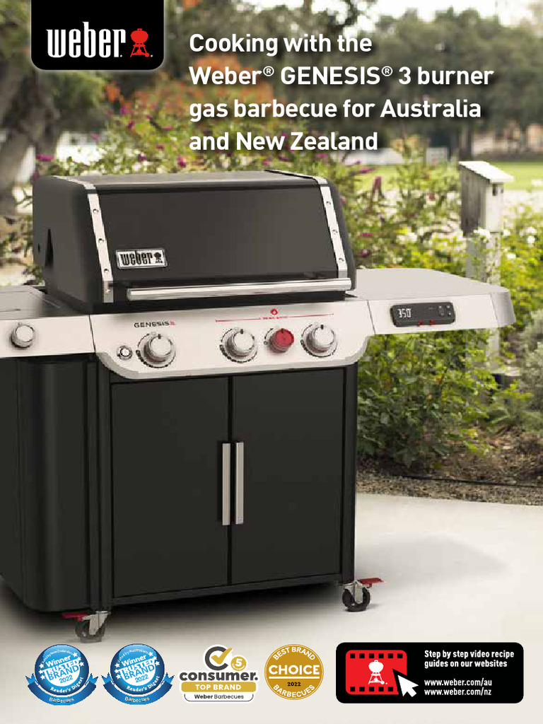2022-Genesis-3-Burner-user-and-recipe-guide-A5-2710-WEB-FINAL | PDF | Grilling | Barbecue Grill