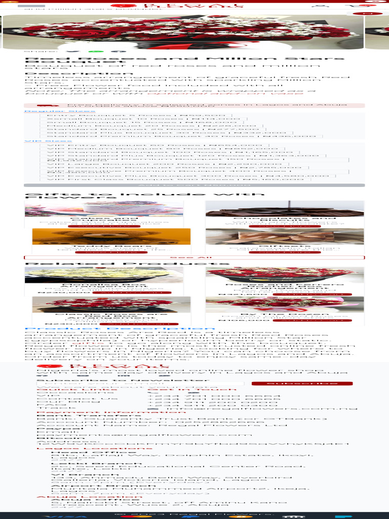 Red Roses and Million Stars Bouquet - Bouquet of Red Roses and Million ...