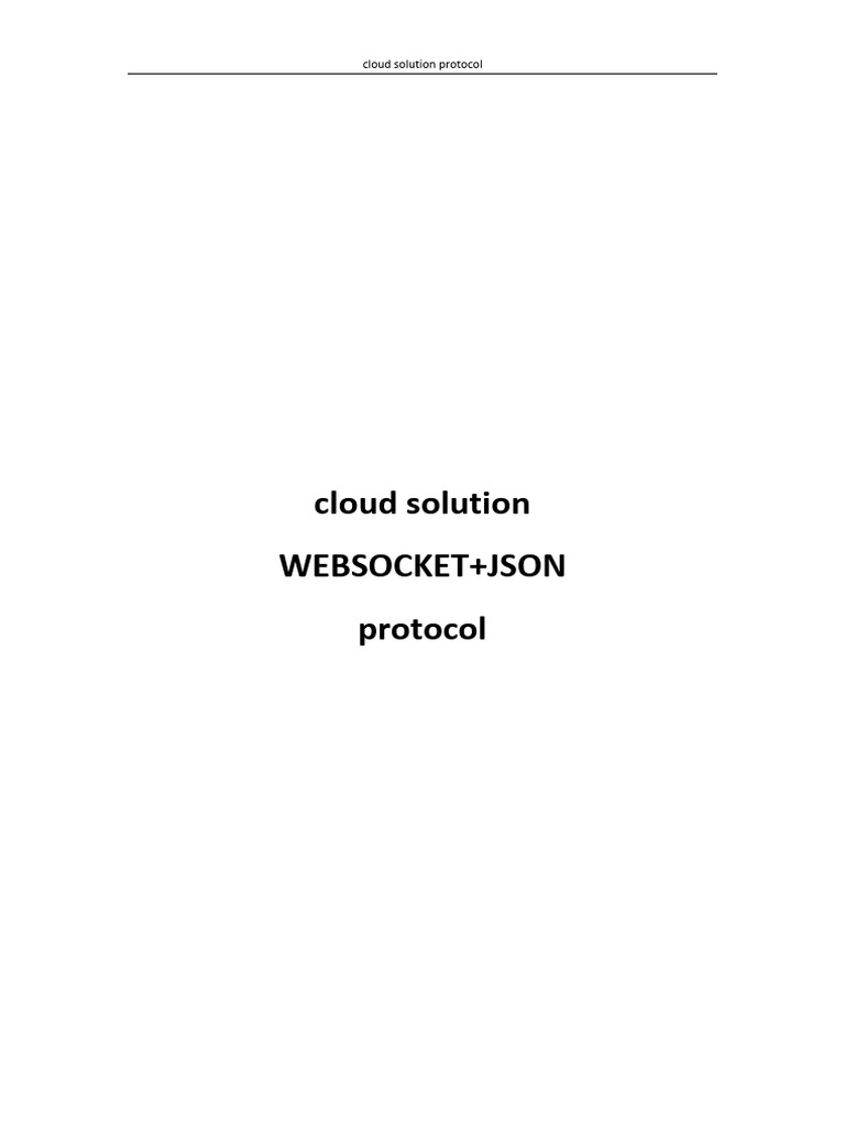 Websocket+json Protocol2.4 | PDF | Computing | Computer Science