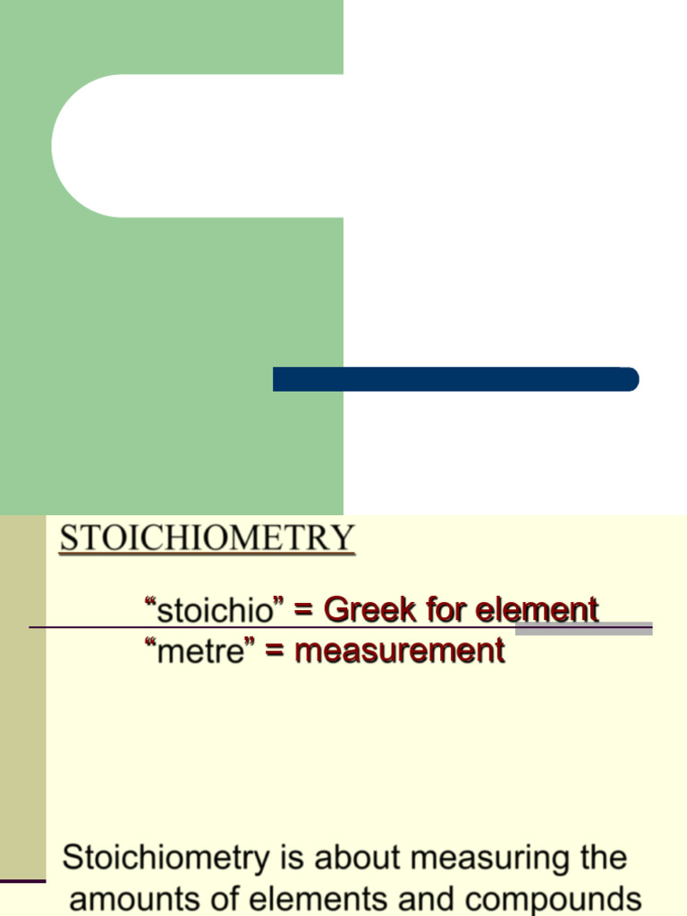 Stoichiometry STEM 11 | PDF | Stoichiometry | Mole (Unit)