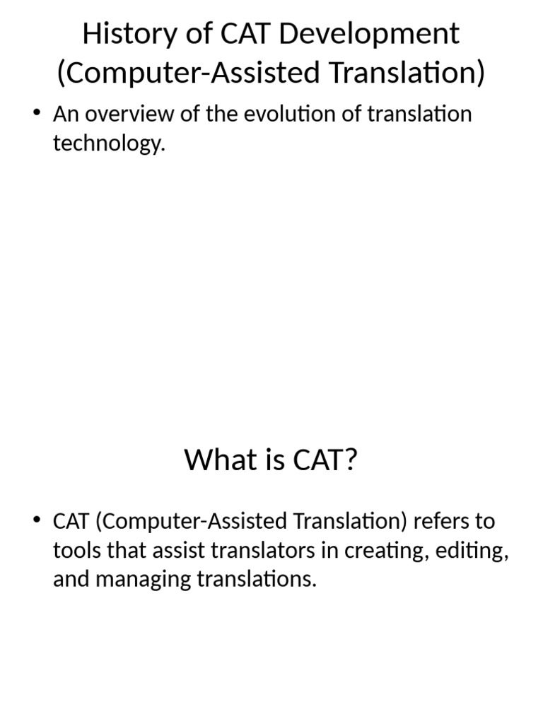 Evolution of Computer-Assisted Translation | PDF