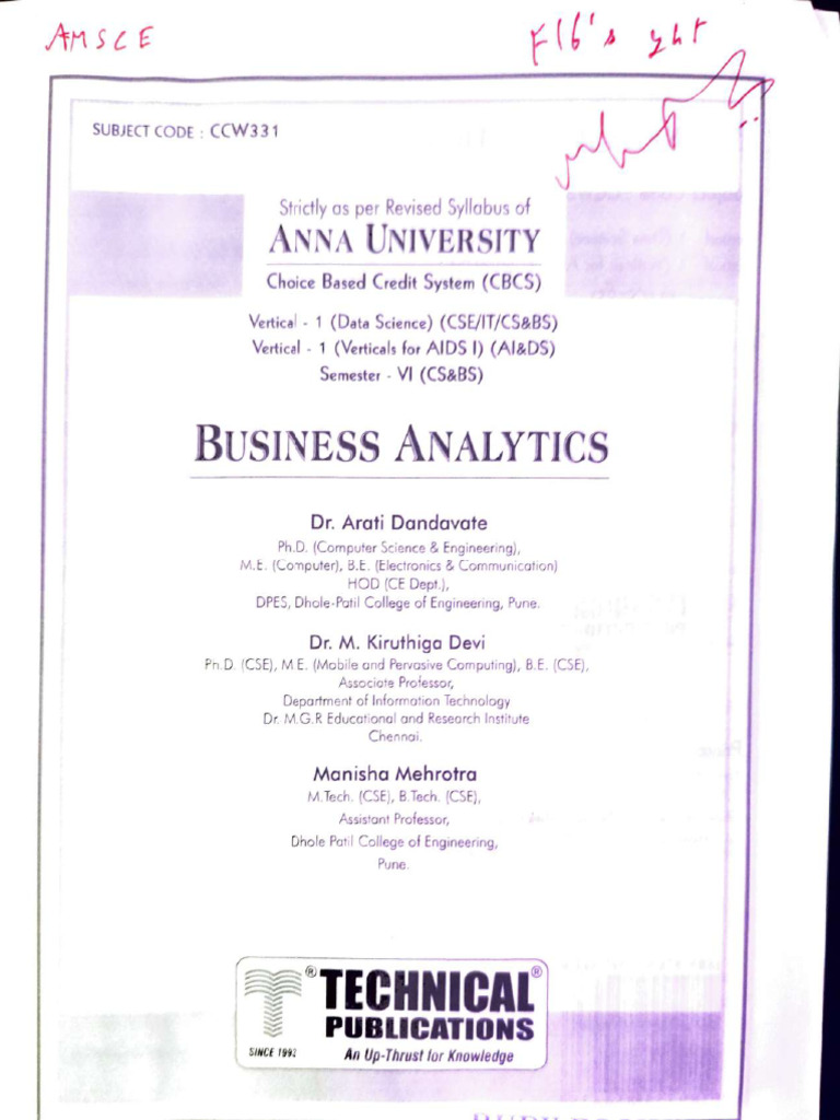 Business Analytics Local Author Book 1 | PDF | Analytics | Data Analysis