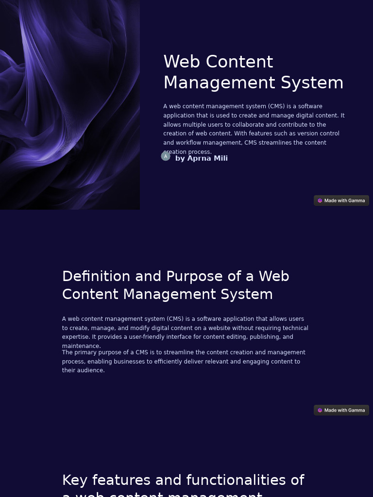 Web Content Management System | PDF | World Wide Web | Internet & Web
