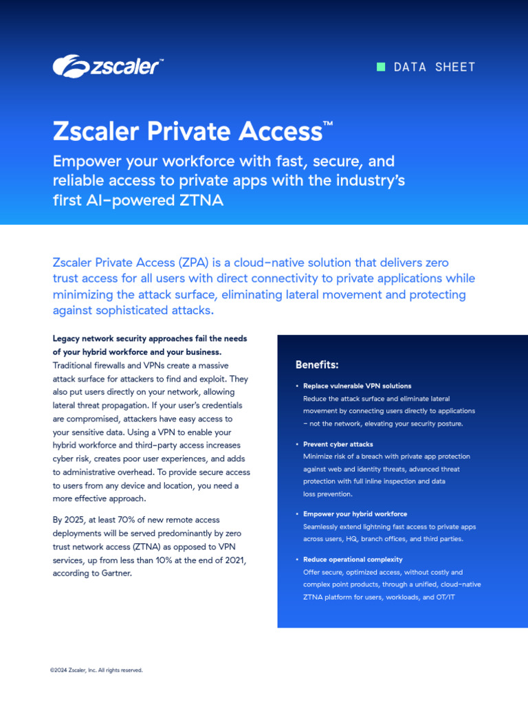zscaler-private-access | PDF | Virtual Private Network | Computer Network