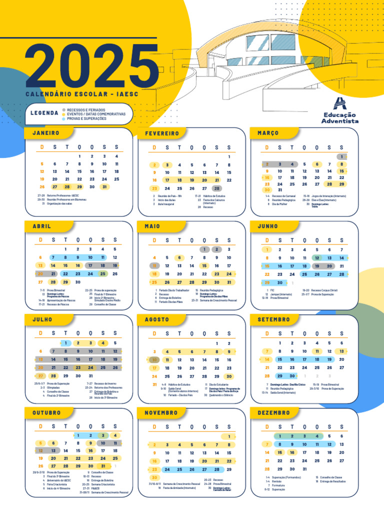 Calendario Oficial 2025 Iaesc | PDF
