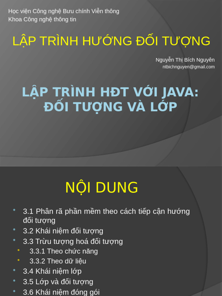 Lap Trinh Huong Doi Tuong_T3 | PDF