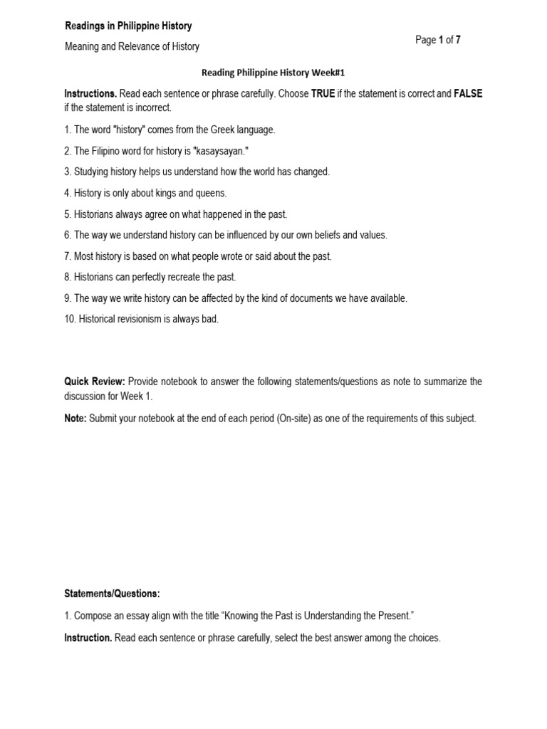 Understanding Philippine History Basics | PDF | Primary Sources ...