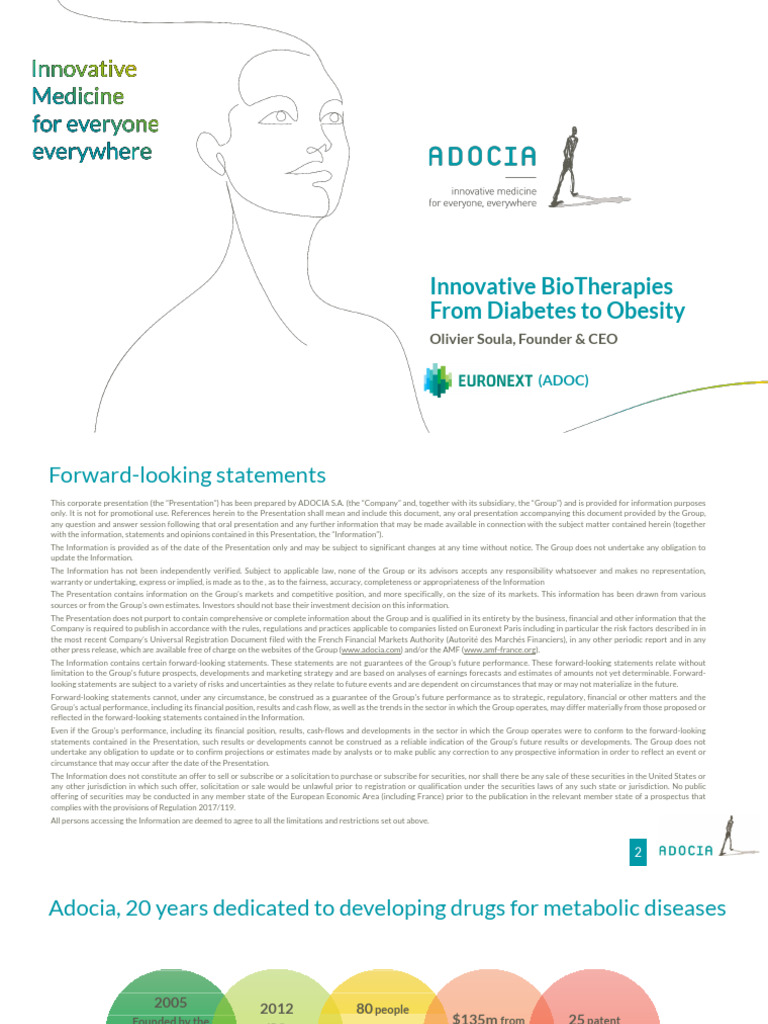 ADOCIA Investor Presentation April 2024 LSX | PDF | Insulin | Diabetes ...