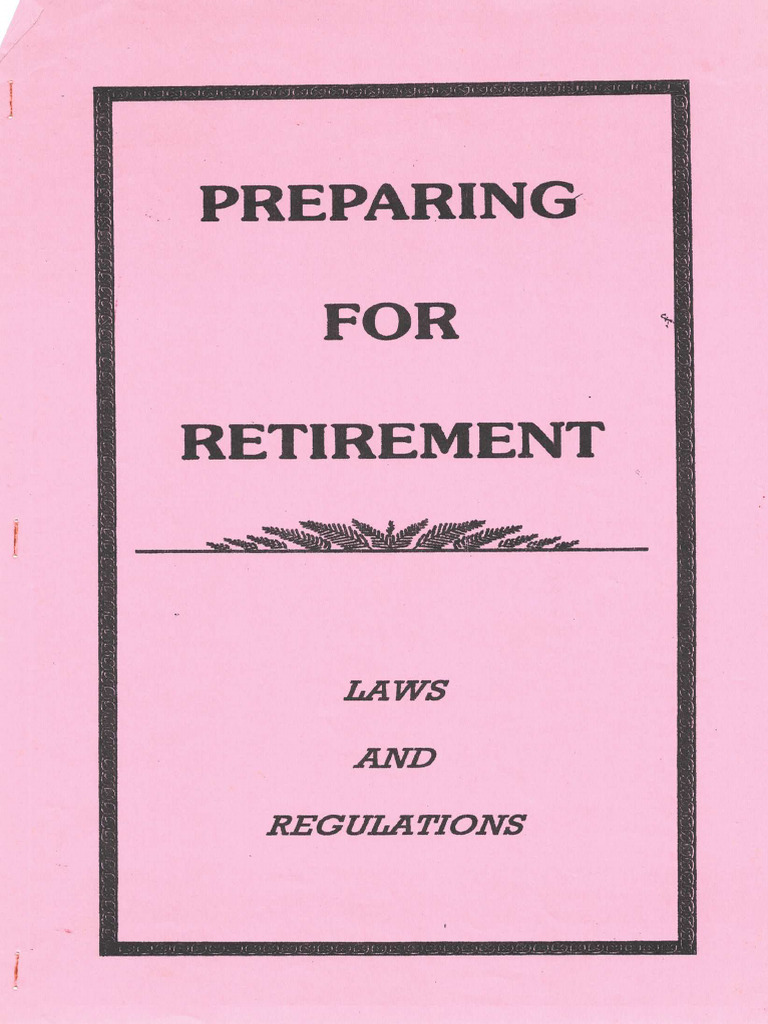 634133270-Preparing For Retirement Booklet | PDF