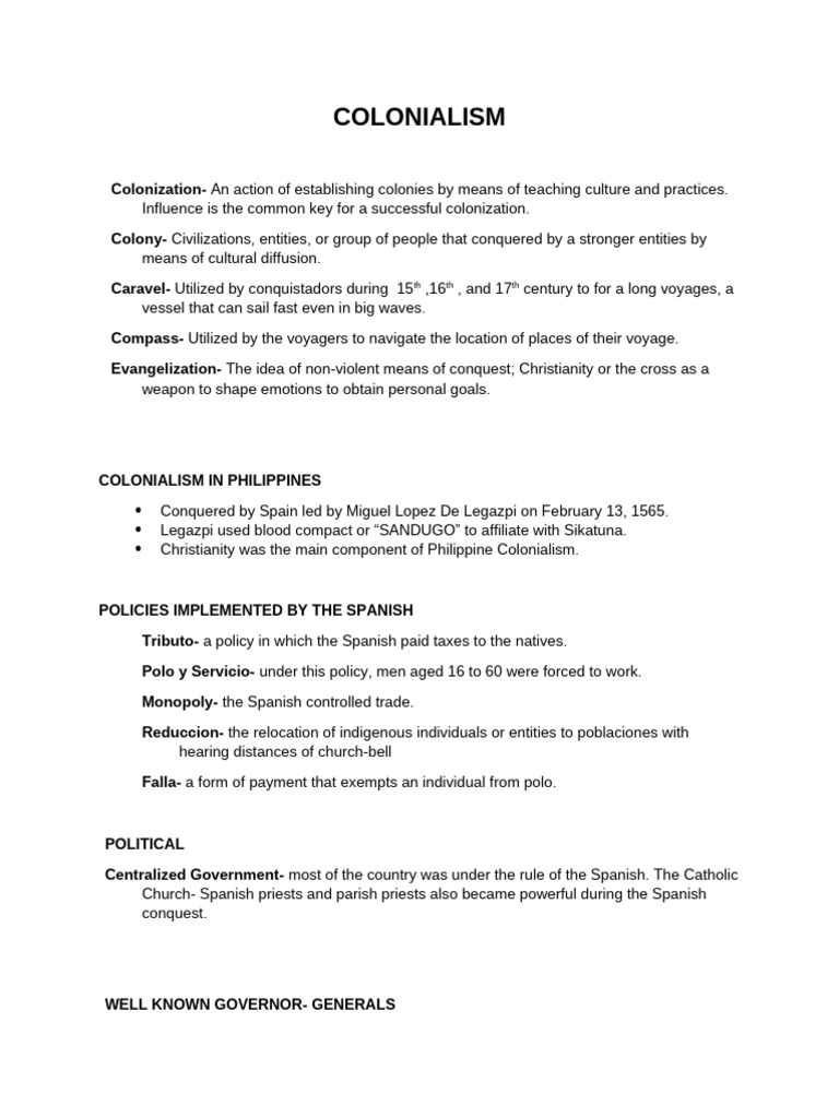 Spanish Colonialism in the Philippines | PDF