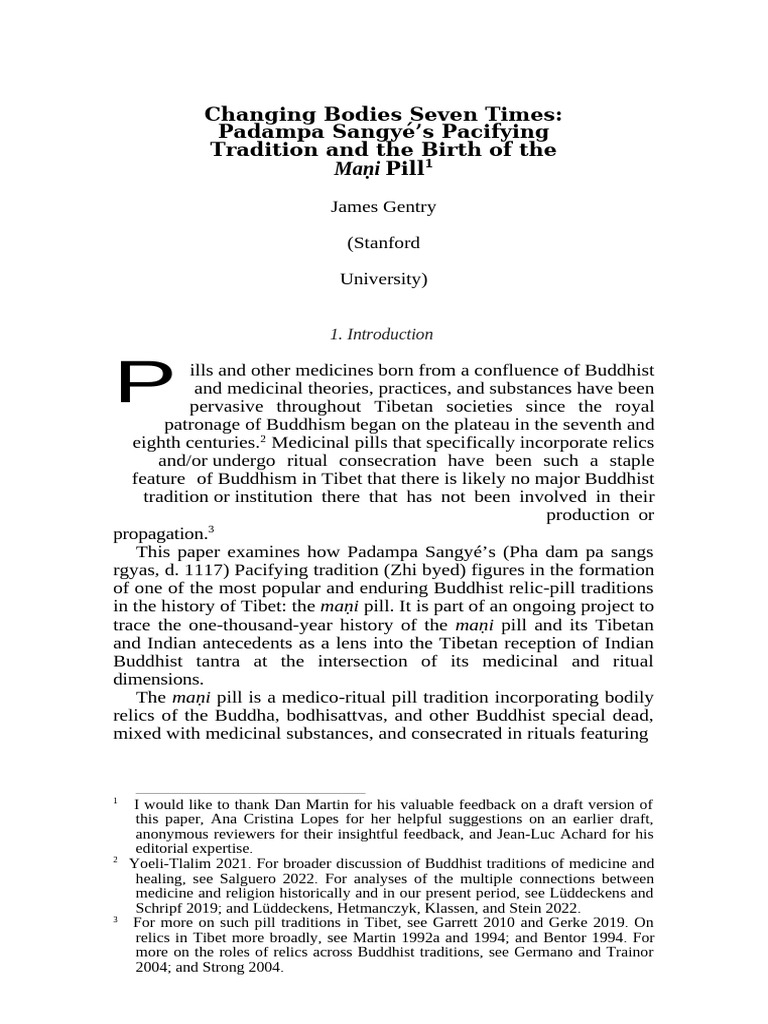 Changing Bodies Seven Times- Padampa Sangye's Pacifying Tradition and ...