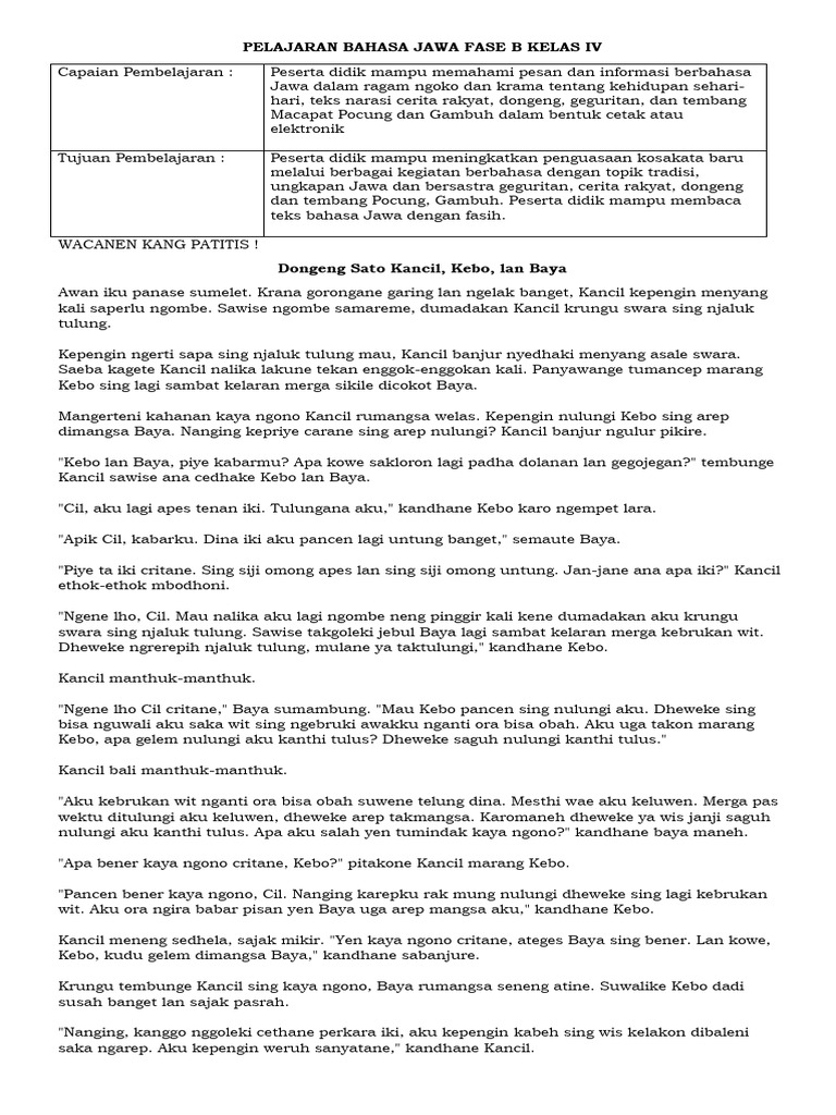 Bahasa Jawa - BDR | PDF