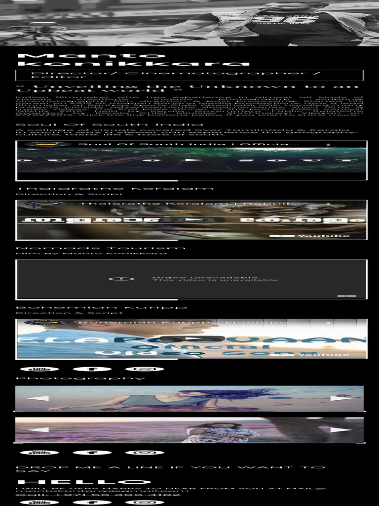 Mantokonikkara Scripting, Direction, Cinematography & Editing | PDF