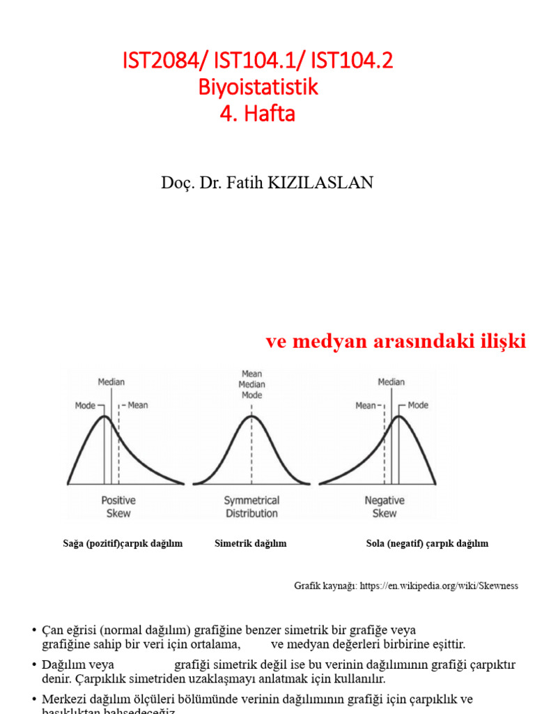 Biyoistatistik Slayt 3 | PDF