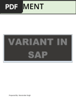 Creating Variants and Layouts in SAP | PDF | Parameter (Computer ...