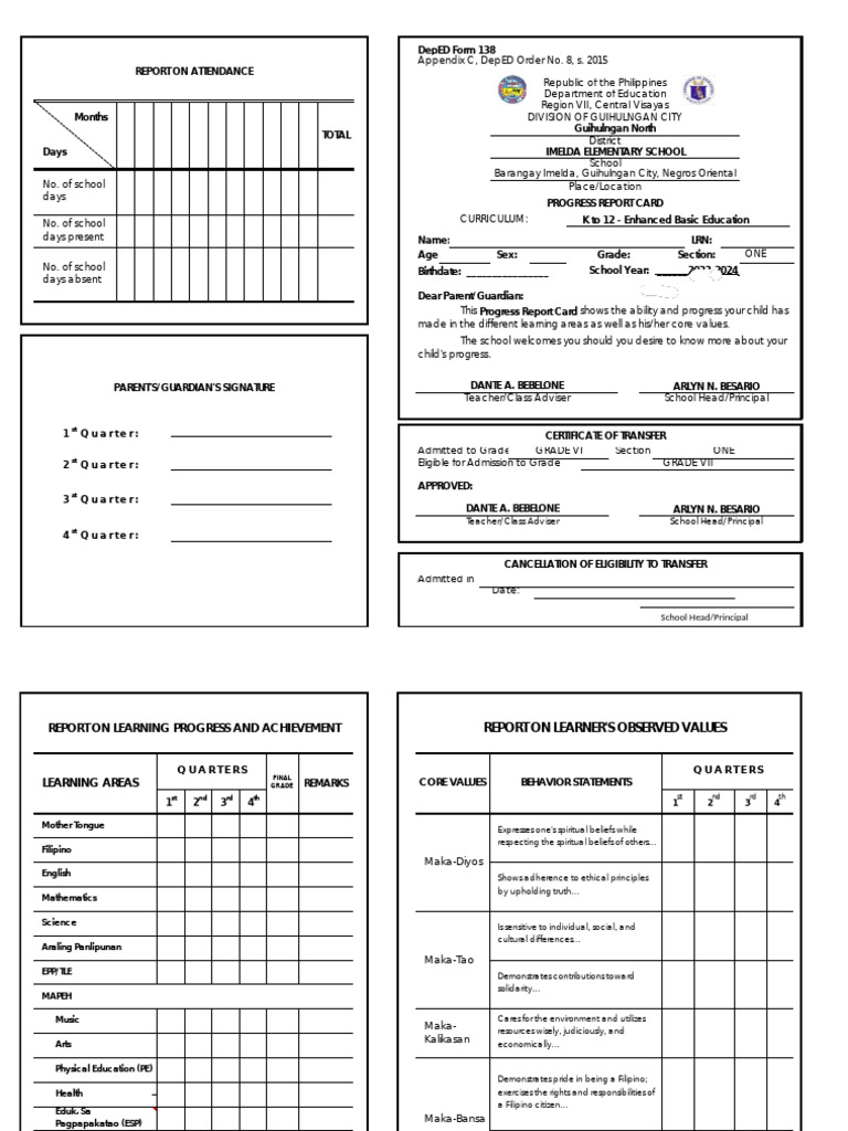 form 138 (card) | PDF