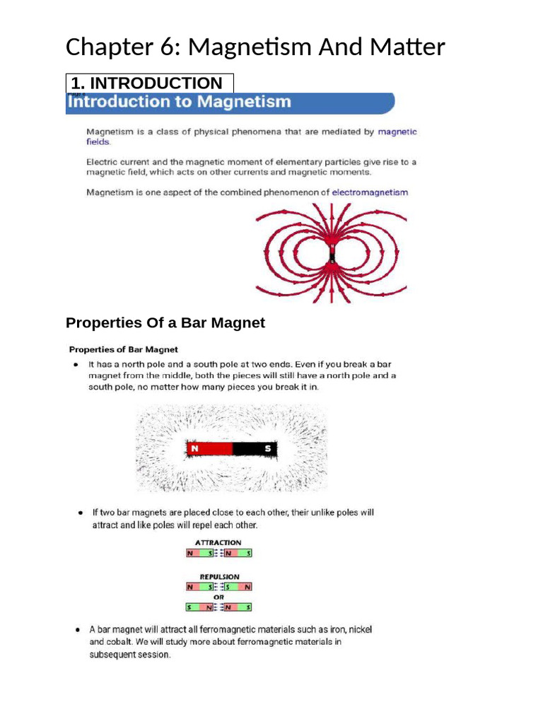 Understanding Magnetism and Matter | PDF | Magnetic Field | Magnetism