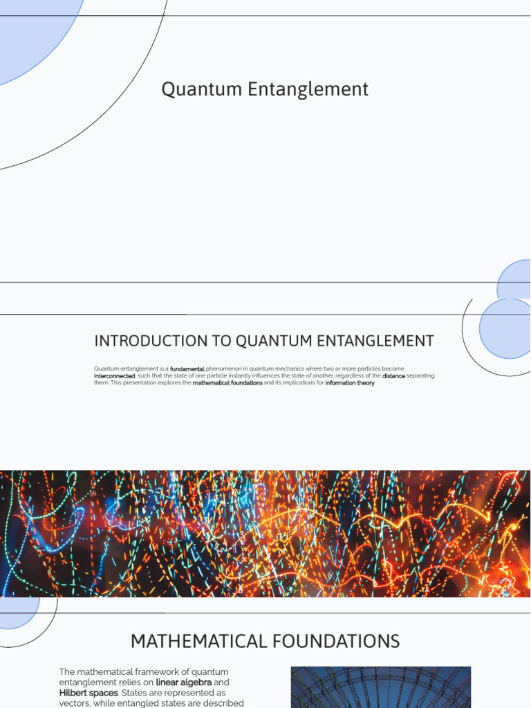 Quantum Entanglement Overview | PDF | Quantum Entanglement | Quantum Computing