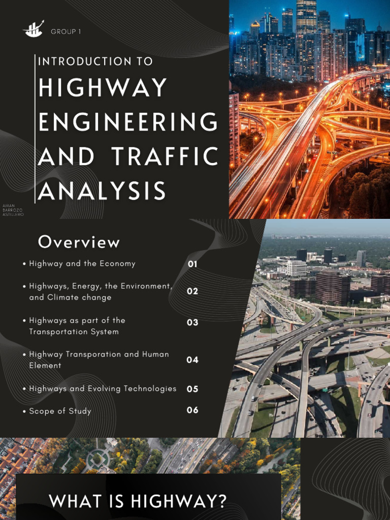 Group 1 HIGHWAY ENGINEERING | PDF | Vehicles | Transport