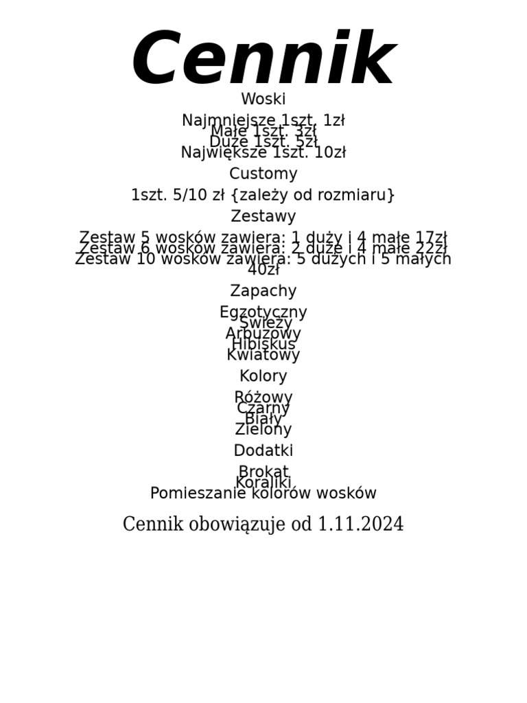 Cennik [aktualny} | PDF