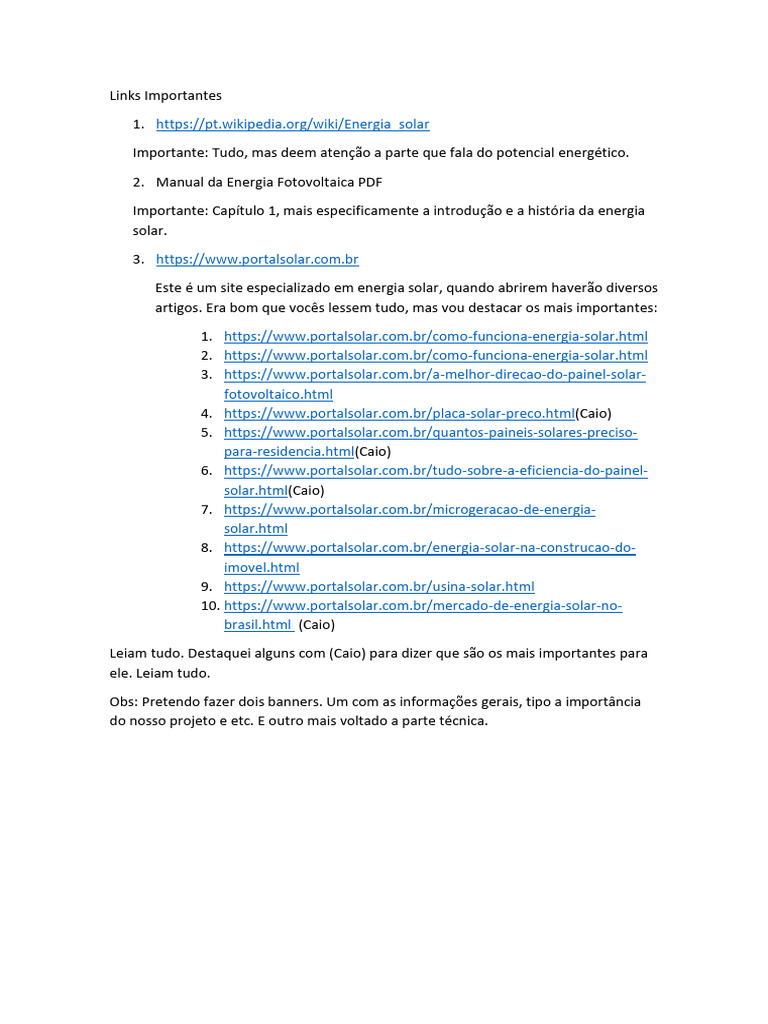 Links Importantes | PDF