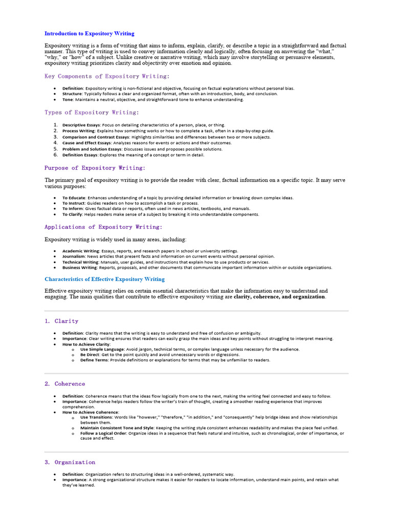 Expository Writing Notes | PDF | Essays | Proofreading