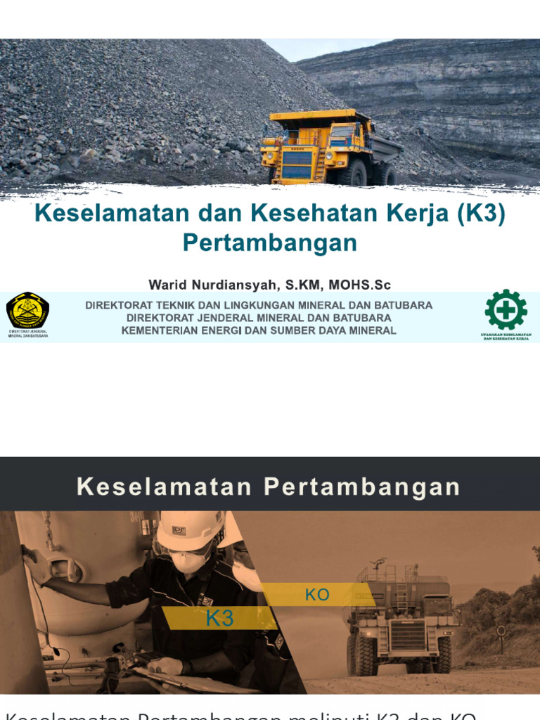 Materi 1 - Warid Nurdiansyah Keselamatan Pertambangan | PDF