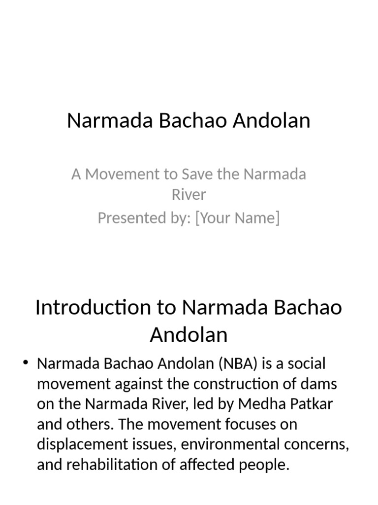 Narmada Bachao Andolan | PDF