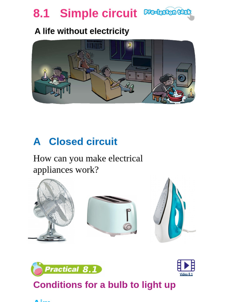 S2 Unit8 1 Simple Circuit | PDF | Lighting | Electromagnetism