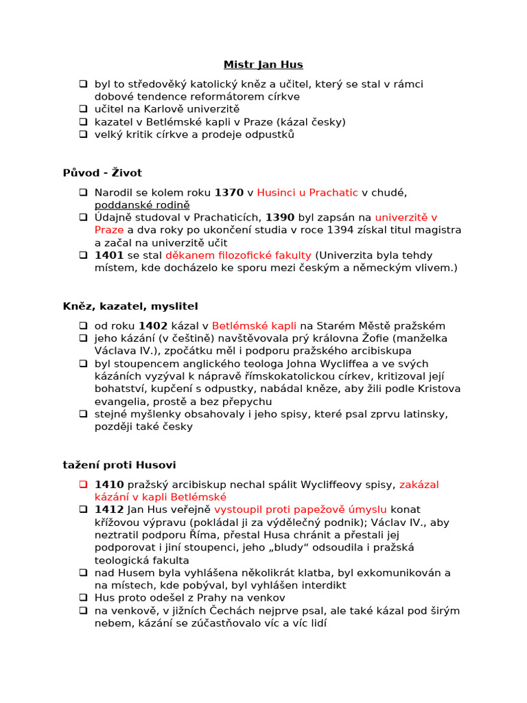 Jan Hus | PDF