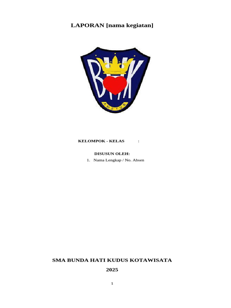 Contoh Layout Laporan | PDF