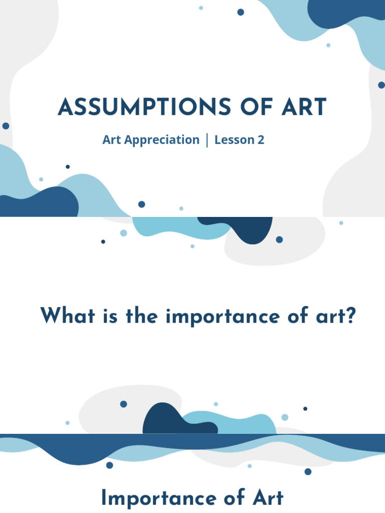 Lesson 2 Assumptions of Art | PDF