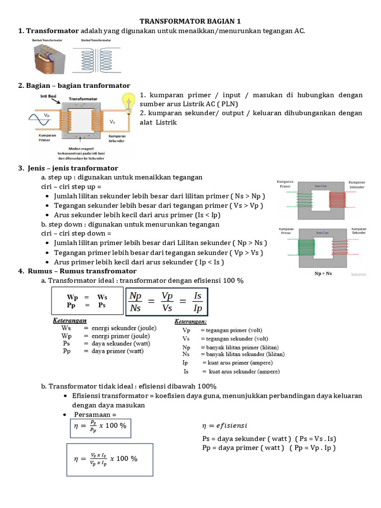 Transformator Bagian 1 | PDF
