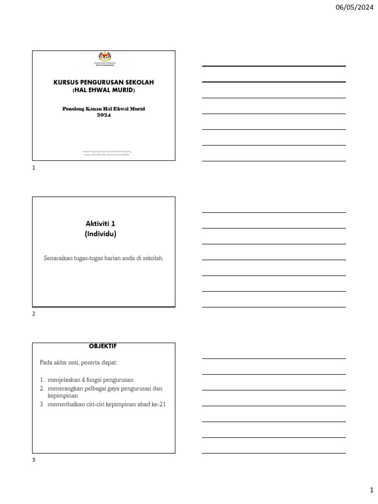 Nota Pengurusan Dan Kepimpinan HEM | PDF