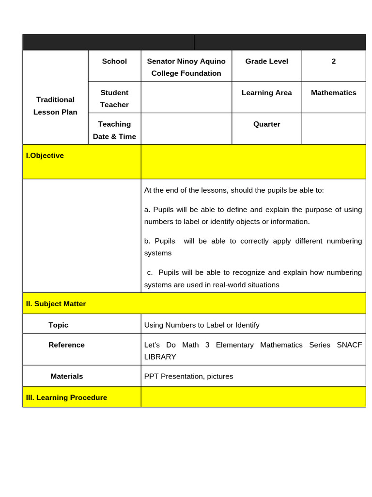 Adrian Lesson Plan | PDF | Teachers | Lesson Plan
