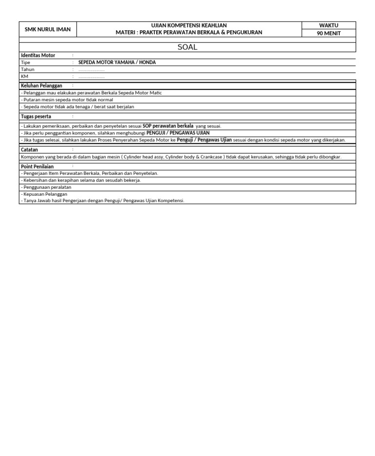 Sampul Soal Ukk 2025 | PDF
