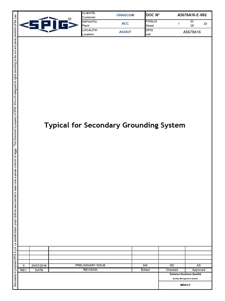 A5678A16-E-082_00 Typical for Secondary Grounding System | PDF | Nut ...