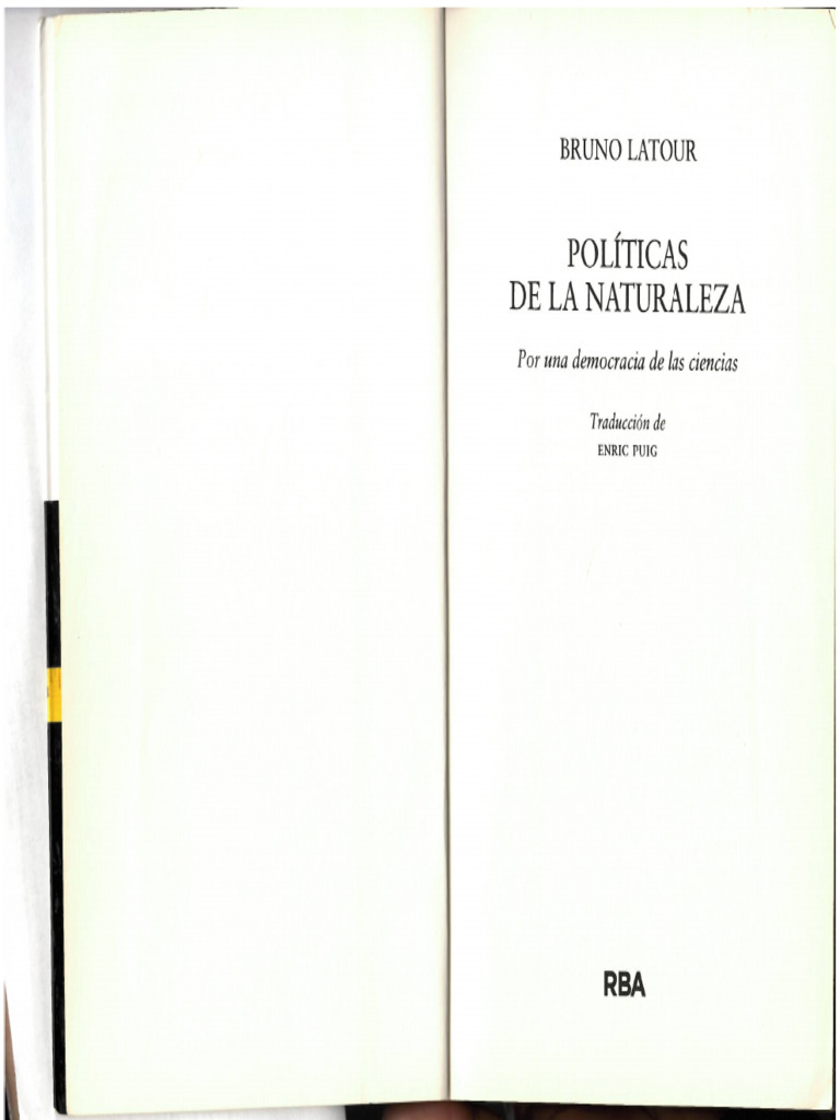 Latour Politicas de La Naturaleza | PDF