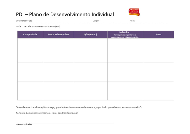 Planilha PDI | PDF