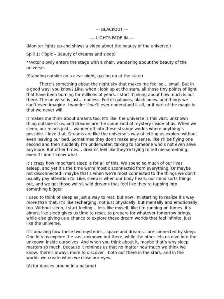 Blackout | PDF | Dream