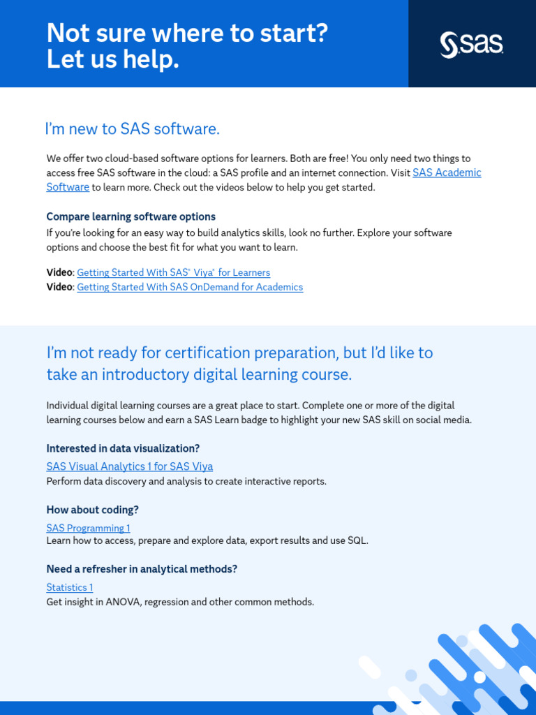 SAS-Skill-Builder-For-Students-Guide | PDF | Sas (Software) | Analytics