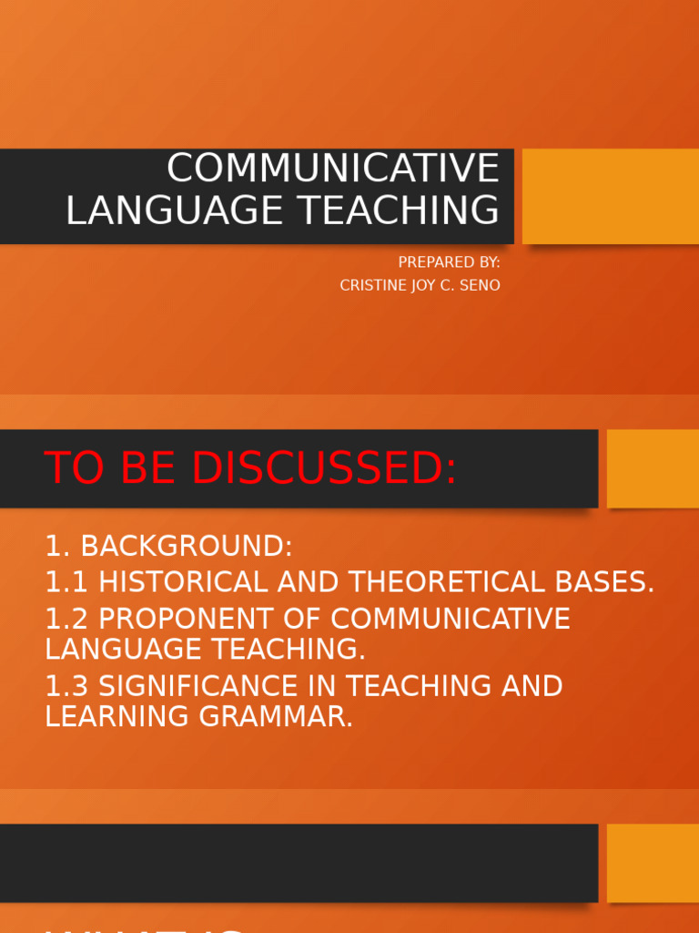 Communicative Language Teaching Background | PDF | Second Language Acquisition | Behavior ...