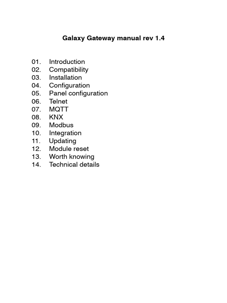 Honeywell Galaxy Gateway Manual | PDF | Internet Protocols | Ip Address